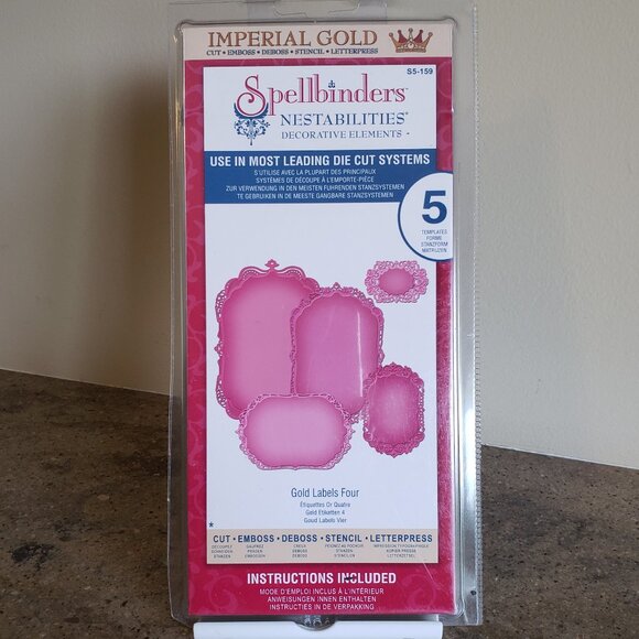 Spellbinders | Office | Spellbinders Gold Labels Four Nestabilities ...